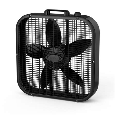 Lasko 20 In 3 Speed Black Box Fan With Save Smart Technology For