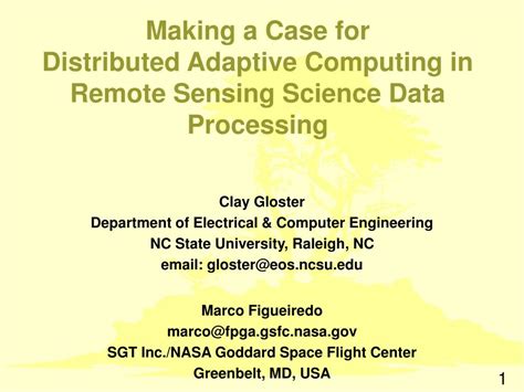 Ppt Making A Case For Distributed Adaptive Computing In Remote