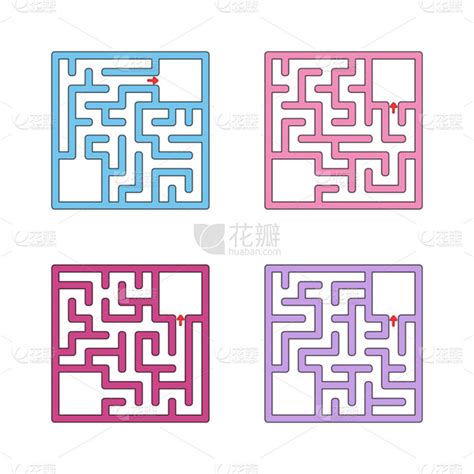 谜题游戏 儿童 迷宫游戏 绘画插图 彩色图片 矢量 秘密 探索