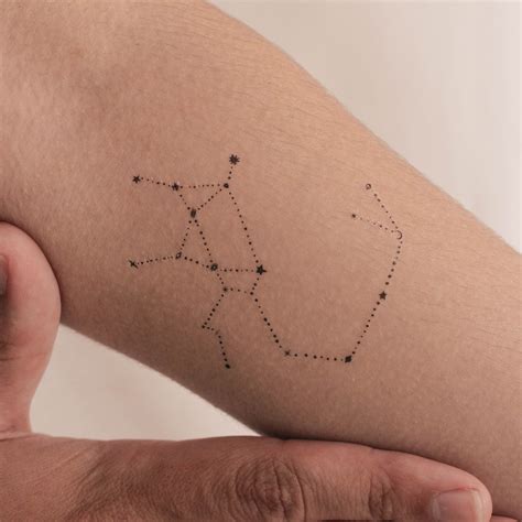 Minimalist Sagittarius Constellation Temporary Tattoo Set Of 3 Etsy