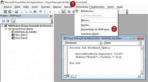 bloqueando as vbas e macros com senha no excel