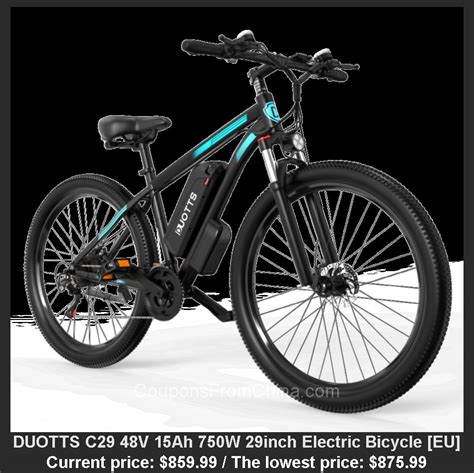 Duotts C29 48v 15ah 750w 29inch Electric Bicycle Eu For 85999 Usd