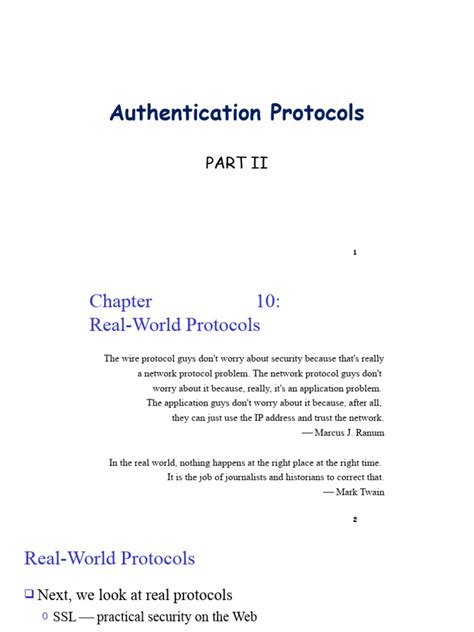 Lecture5 Authentication Protocols Part Ii Pdf Transport Layer Security Internet Protocols