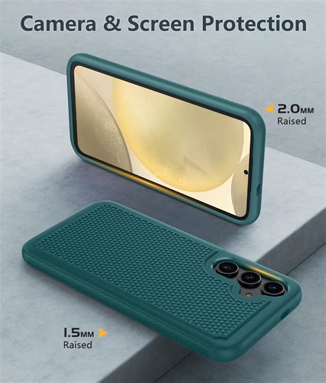 Fntcase For Samsung Galaxy S24 Case Dual Layer Heavy Duty Cell Phone