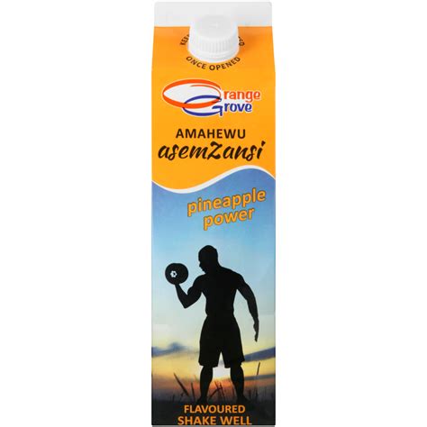 Orange Grove Pineapple Power Flavoured Asemzansi Amahewu 1l Mageu