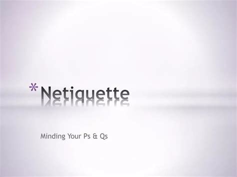 Ppt Netiquette Powerpoint Presentation Free Download Id2327907