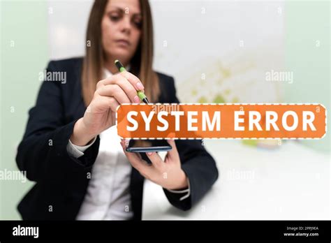 Hand Writing Sign System Error Business Overview Technological Failure