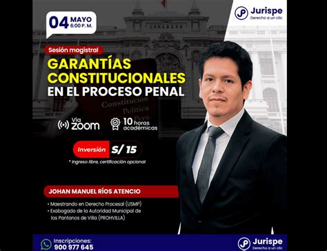 VÍdeo Sesión Magistral Gratuita Sobre Garantías Constitucionales En