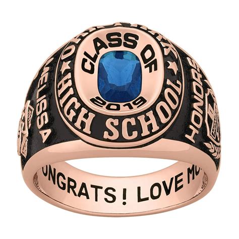 Freestyle Class Rings Personalized Womens Rose Gold Celebrium Double