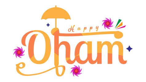 Onam Festival Vector Png Images Happy Onam Festival Greeting Text