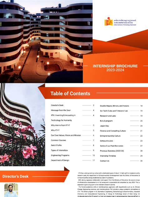 Internship Brochure 2023 24 Iith Pdf Engineering Artificial