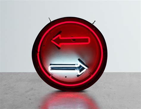 Road Sign Neon Two Way Arrows 50cm Dia Kemp London Bespoke Neon