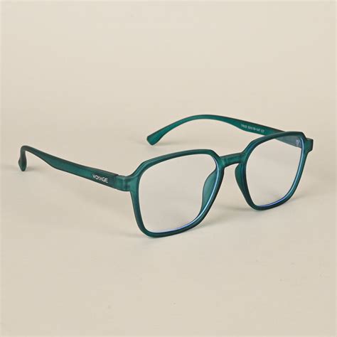 Voyage Air Green Square Eyeglasses For Men And Women Tr02mg4538 C3 Goeye