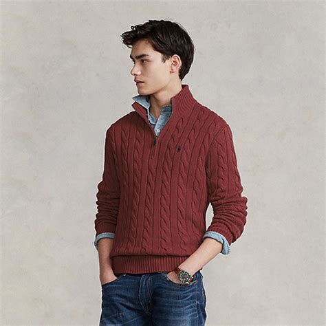 포포몰 폴로 랄프로렌 맨 코튼 하프집업 스웨터 710810841012 Vintage Po