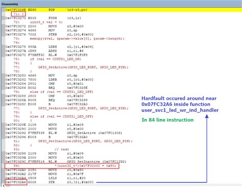 3 analyzing hard fault — da145xx tutorial sdk getting started