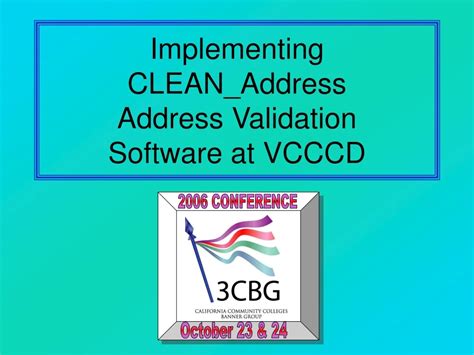 PPT Implementing CLEAN Address Address Validation Software At VCCCD PowerPoint Presentation