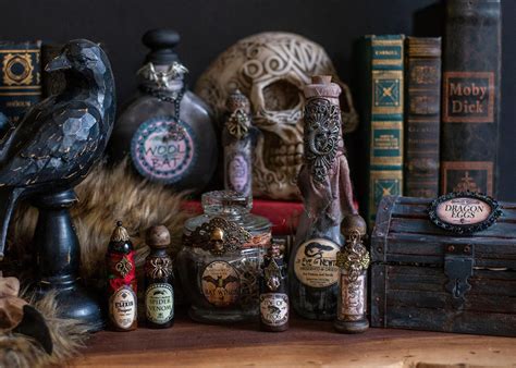 Traditional Witch Potion Bottles Halloween Decor Altered Etsy Witch Potion Potion Bottle