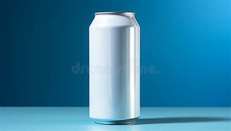 Botella De Refresco Azul Con Refresco Helado Y Reflexión Generada Por