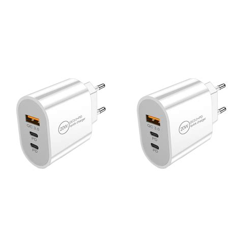 Movawaky 20w Usb C Fast Charger 2 Port Pd Powered Charger Wall