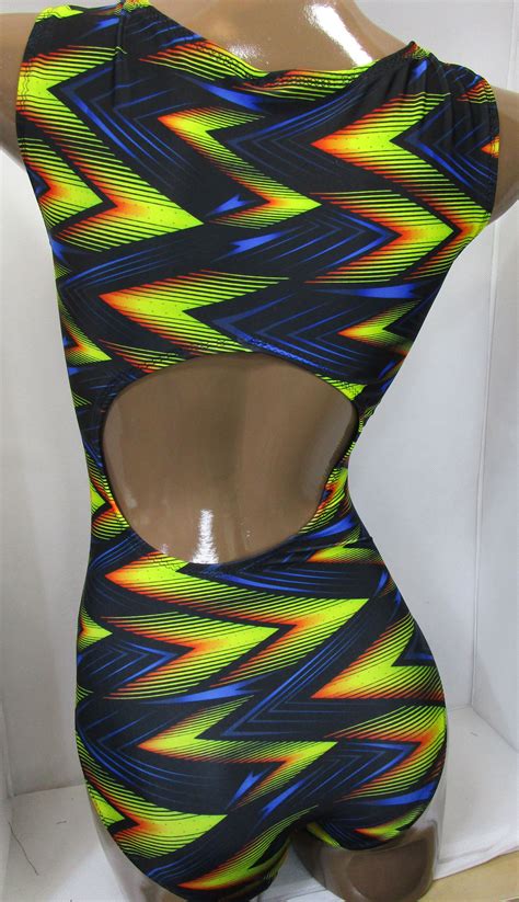 Bold Zig Zag Flipflop Leos Gymnastics Leotard