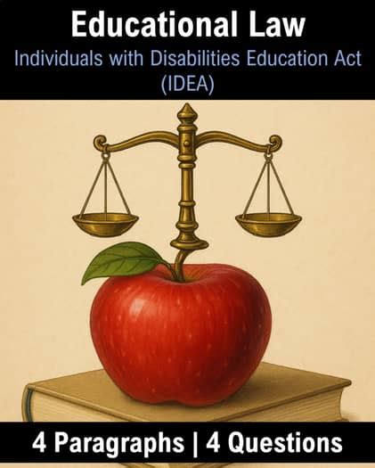 Educational Law Individuals With Disabilities Education Act Idea