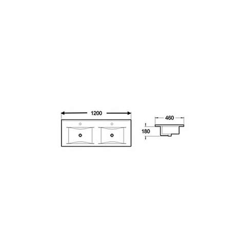 Lavabo double vasque en céramique noir mat 120 cm Bali