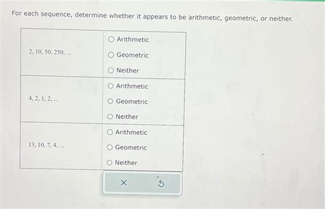 Solved For Each Sequence Determine Whether It Appears To Be