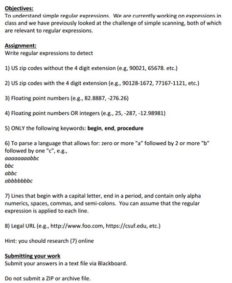 solved to understand simple regular expressions we are