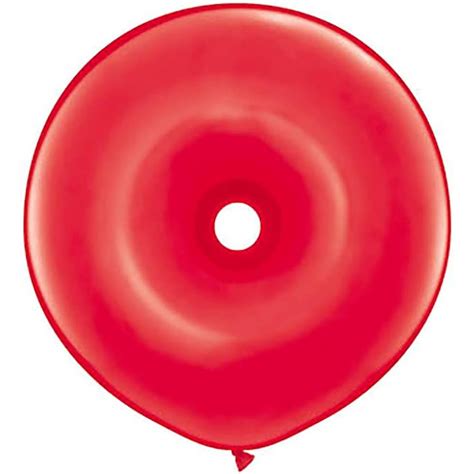 Balão Qualatex 16 Geo Vermelho Liso Látex Donut 25 Un