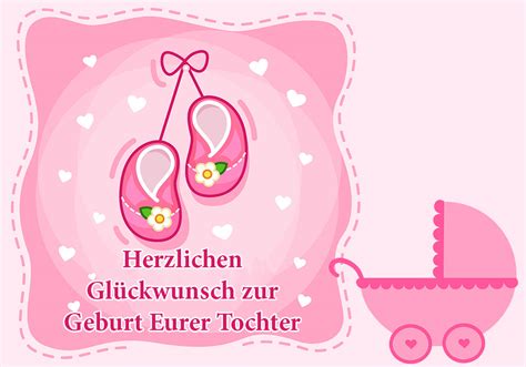Alles Gute zum Geburtstag Herzlichen Glückwunsch zur Geburt Eurer Tochter