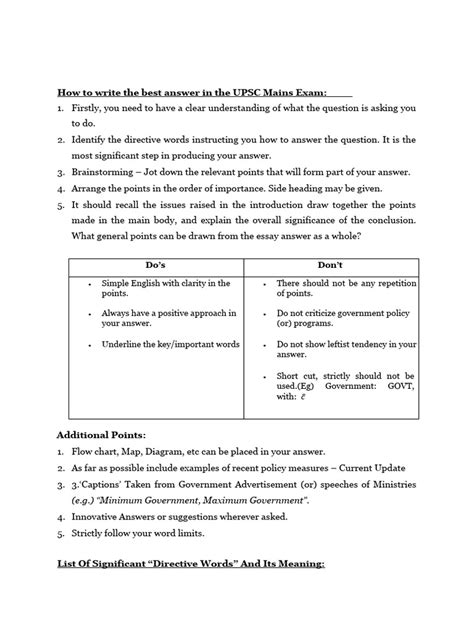 Answer Writing Programme Pdf