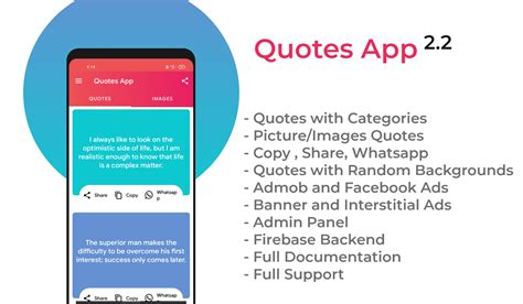 Quotes App With Admin Panel Admob And Facebook Ads Code Market