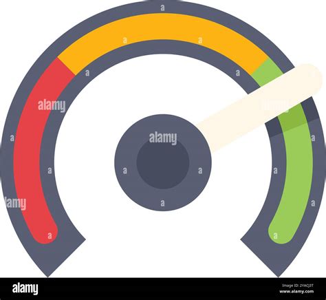 Colorful Speedometer With Needle Pointing At The High Speed Area Stock Vector Image And Art Alamy