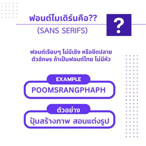 ปุ้ม สร้าง ภาพ แนะนำ ฟอนต์ โมเดิร์น อ่านง่าย ทันสมัย