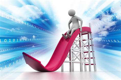 3 D 남자 게임하기 있는 화살표 미끄러지다 그래프에 대한 스톡 사진 및 기타 이미지 그래프 놀기 놀이 Istock