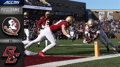 Florida State Vs Boston College Full Game 2021 Acc Football Youtube