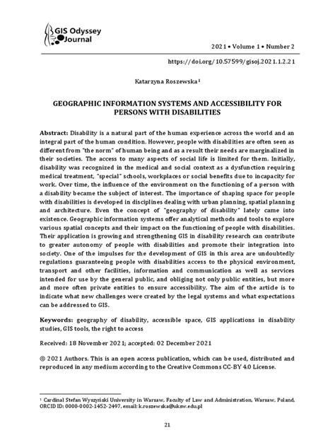 Geographic Information Systems And Pdf Accessibility Geographic Information System