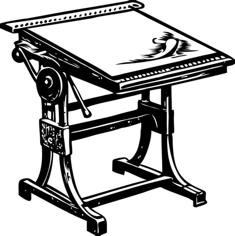 A Hand Drawn Illustration Of A Drafting Table 62019168 Vector Art At Vecteezy
