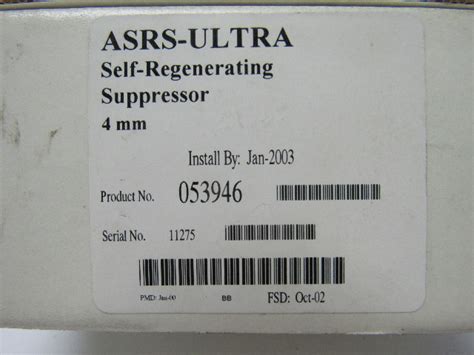 Dionexthermo Scientific 053946 Asrs Ultra Ion Chromatography