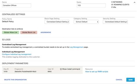 Acquire Umbrella Roaming Client Parameters
