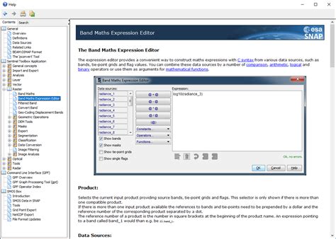 How Can I Find The List Of All Valid Expression Format For SNAP Band