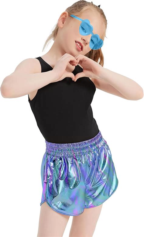 Pantaloncini Glitter Donna Prime Fashions Ragazze Shiny Metallic