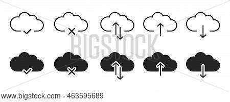 Cloud Arrow Icon Set Vector Photo Free Trial Bigstock