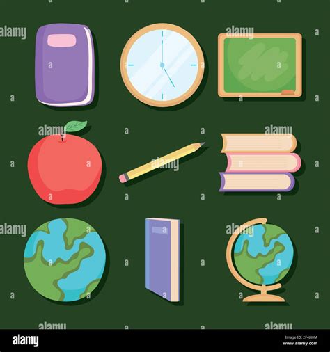 School And Education Icon Set Stock Vector Image And Art Alamy