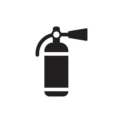 Eps10 Extintor De Incendios Vectorial Negro Icono De Arte Sólido