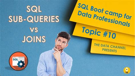 SQL-SUB-QUERIES vs JOINS | SQL for Data Professionals |Topic #10 - YouTube