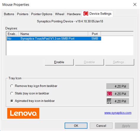 Disable Touchpad R Windows10