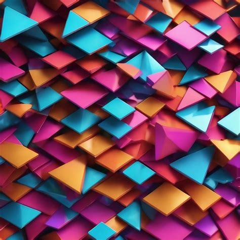 Premium Ai Image Isolated Of Triangle Matrix 3d Rendering