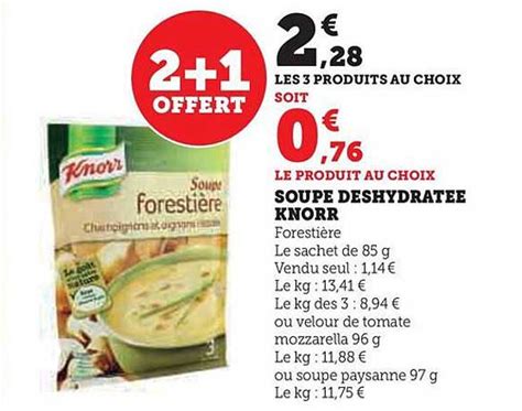 Promo Soupe Déshydratée Knorr chez Hyper U iCatalogue fr