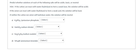 Solved Predict Whether Solutions Of Each Of The Following Chegg Com